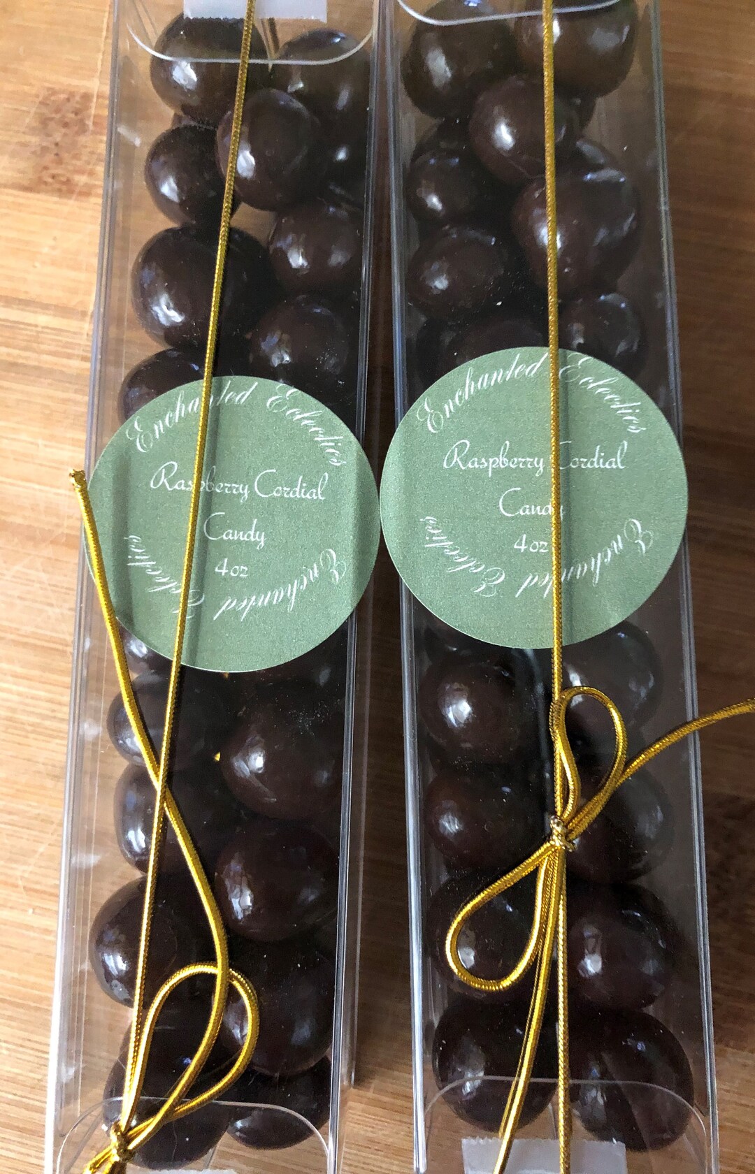 Dark Chocolate Raspberry Cordial Candy Balls 4 Ounce Box - Etsy