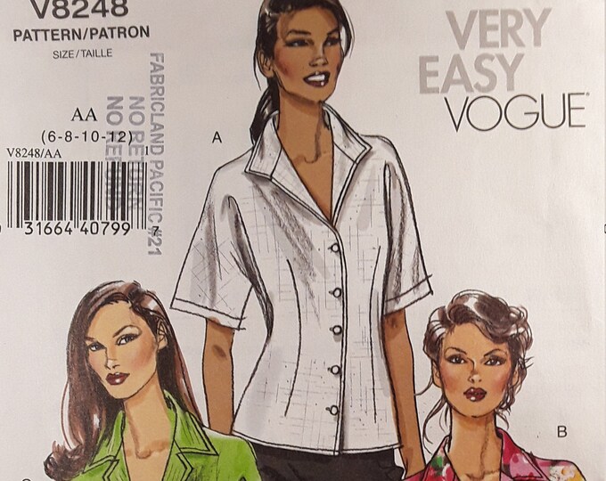 Very Easy Vogue Pattern 3 Style Blouse Sizes 6 12 UNCUT - Etsy