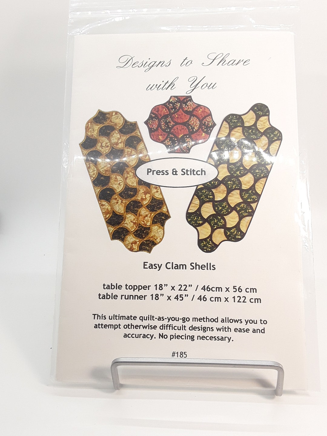 Easy Clam Shells Pattern, Press & Stitch, Table Topper, Table Runner ...