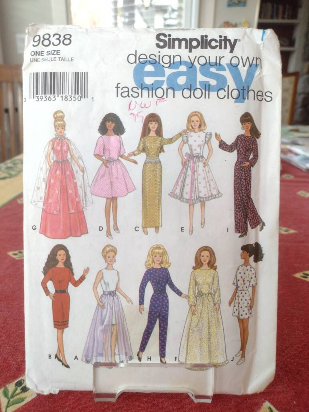 Simplicity 9838 Pattern 11.5 Fashion Doll Clothes Design Your Own ...