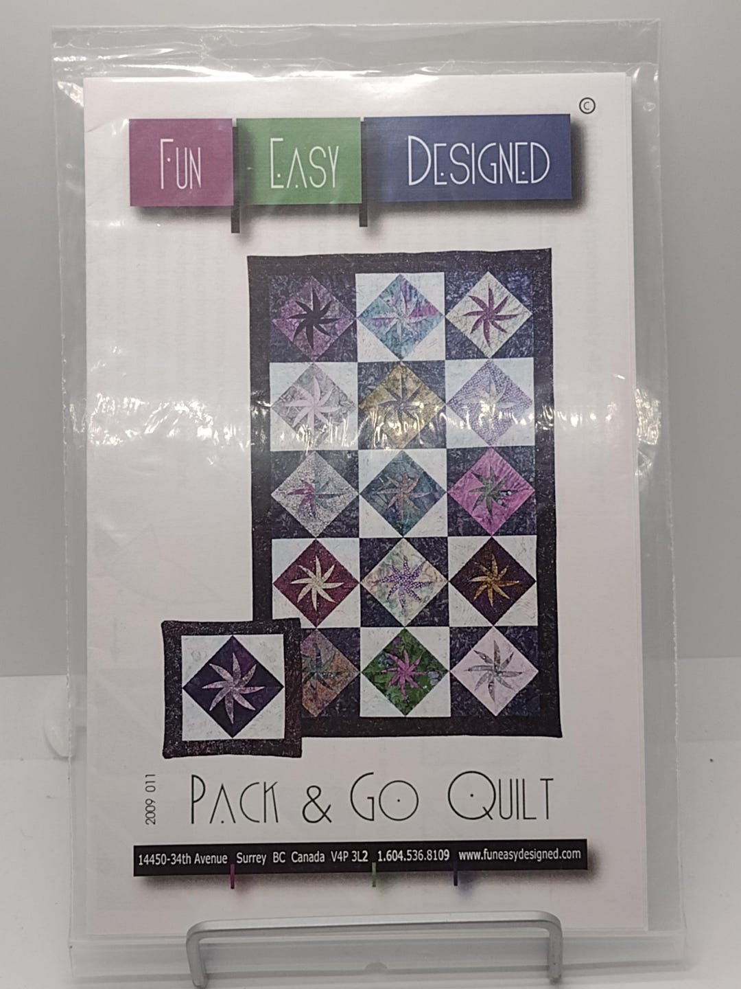Pack & Go Quilt Pattern 011 Uncut Finished Size Quilt 45.5 X 72.5 ...