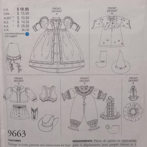Vogue Craft 9663 Pattern UNCUT Doll Costumes 18 Doll, Linda Carr Design ...