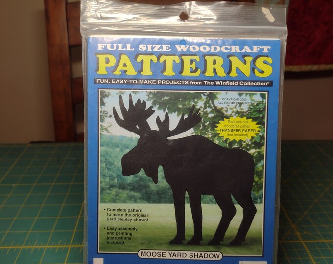 Woodcraft Patterns H59 Moose Yard Shadow UNCUT Easy 7' Tall Vintage ...