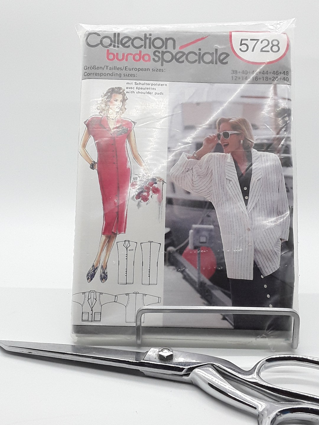 Burda 5728 Collection Speciale, Pattern Dress, Jacket, UNCUT, Sizes 12 ...