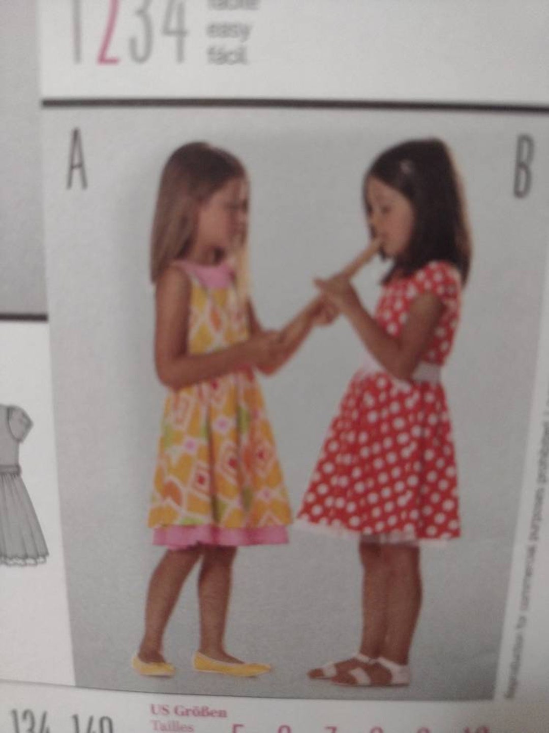 Burda Kids 9545 Pattern Girls Dress UNCUT Size 5 - 10 2 Styles - Etsy