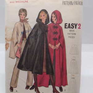 Butterick 5987 Pattern Easy Misses & Women's Cape 3 Styles UNCUT Size ...