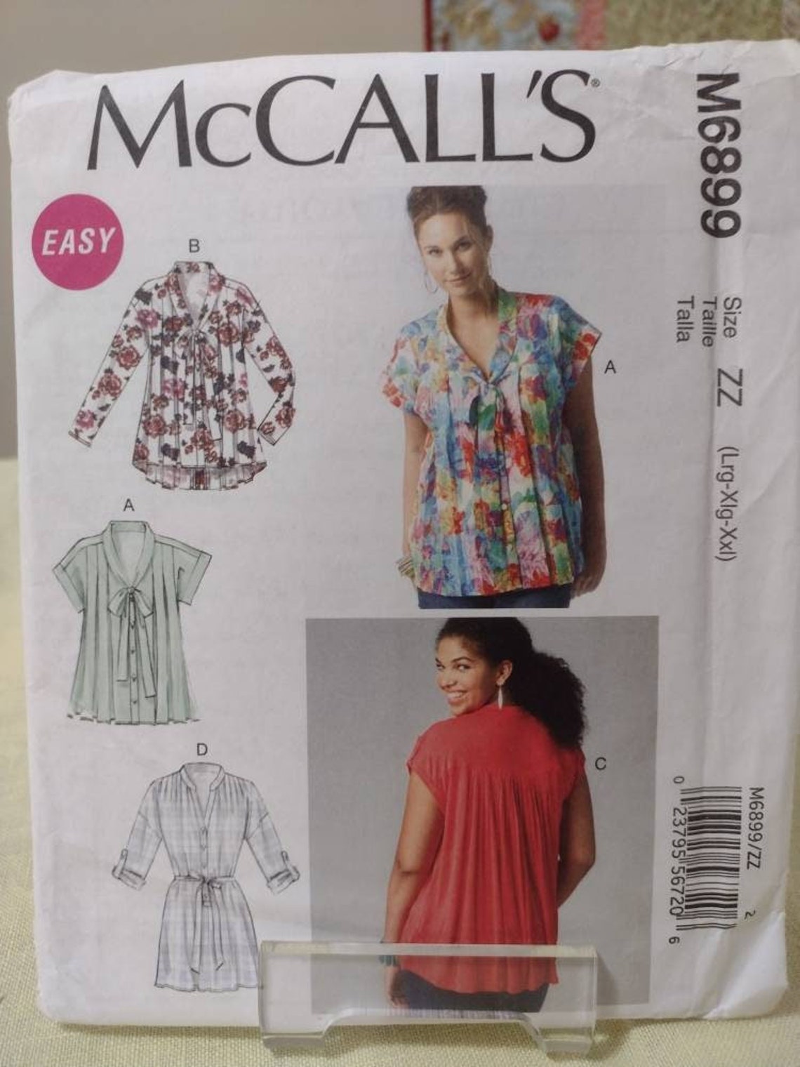 Mccall's M6899 Pattern Easy Misses Tops and Tunics Size - Etsy