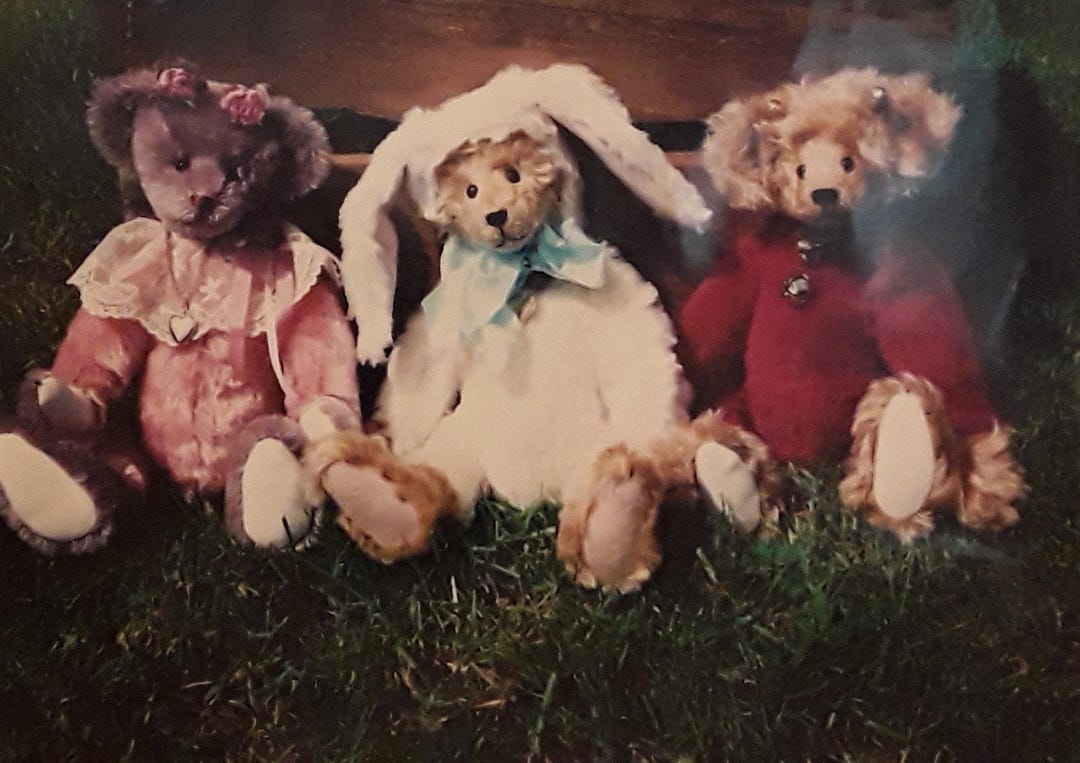 12" Jointed, Poseable, Bear Pattern, Valentina, Bunny Bear, Jingle Bear ...