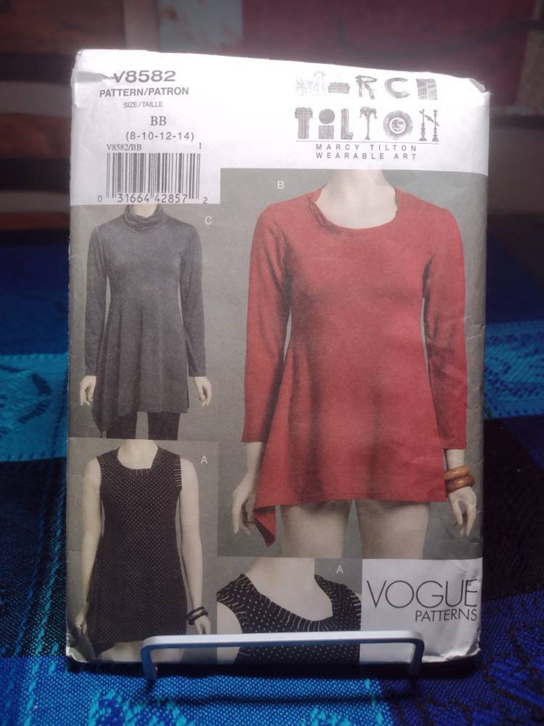 Vogue V8582 Pattern, Marci Tilton Design, Misses Top UNCUT Size 8 - 14 ...