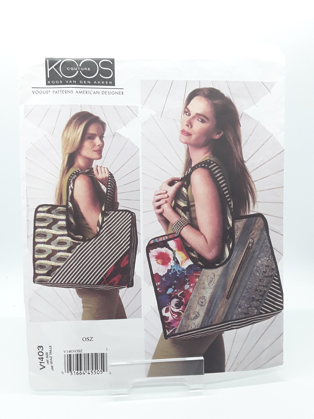 Vogue V1403 Pattern Bag, KOOS Couture, UNCUT American Designer, 19"w X ...