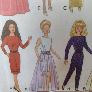 Simplicity 9838 Pattern 11.5 Fashion Doll Clothes Design Your Own ...