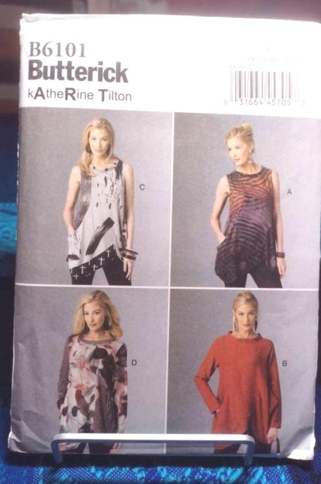 Butterick B6101 Tunic Sewing Pattern: Katherine Tilton Design, Size XS ...