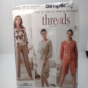 Simplicity 3845 Threads Pattern Misses/miss Petite Pants or City Shorts ...