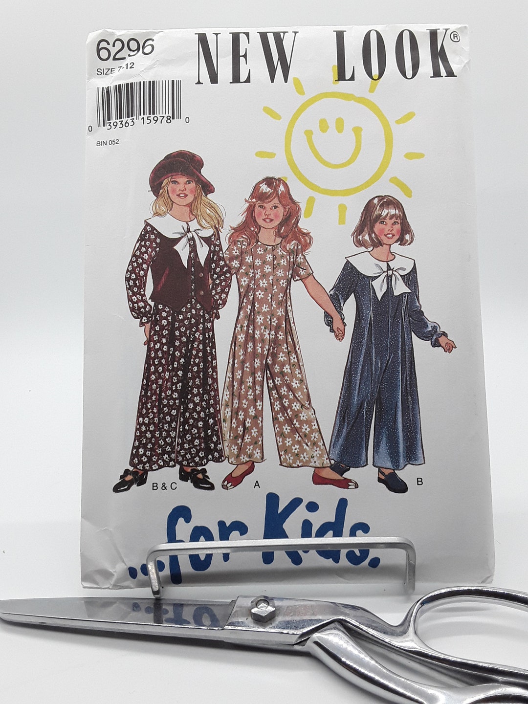 NEW LOOK 6296 Pattern Girls Jumpsuit 6 Sizes in One 7 - 12 UNCUT ...