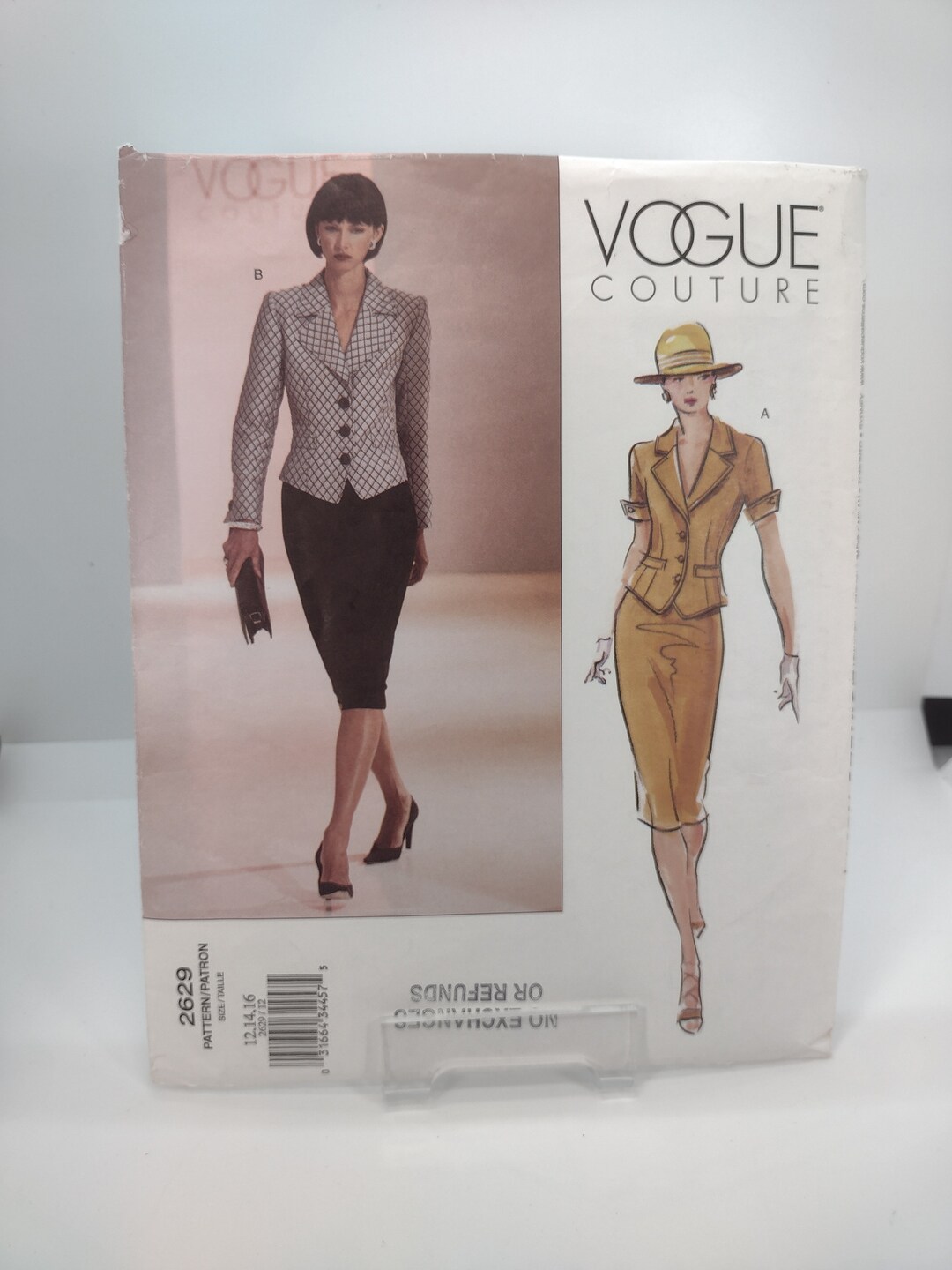 Vogue Couture 2629 Pattern Misses Top & Skirt, UNCUT, Size 12,14,16 ...
