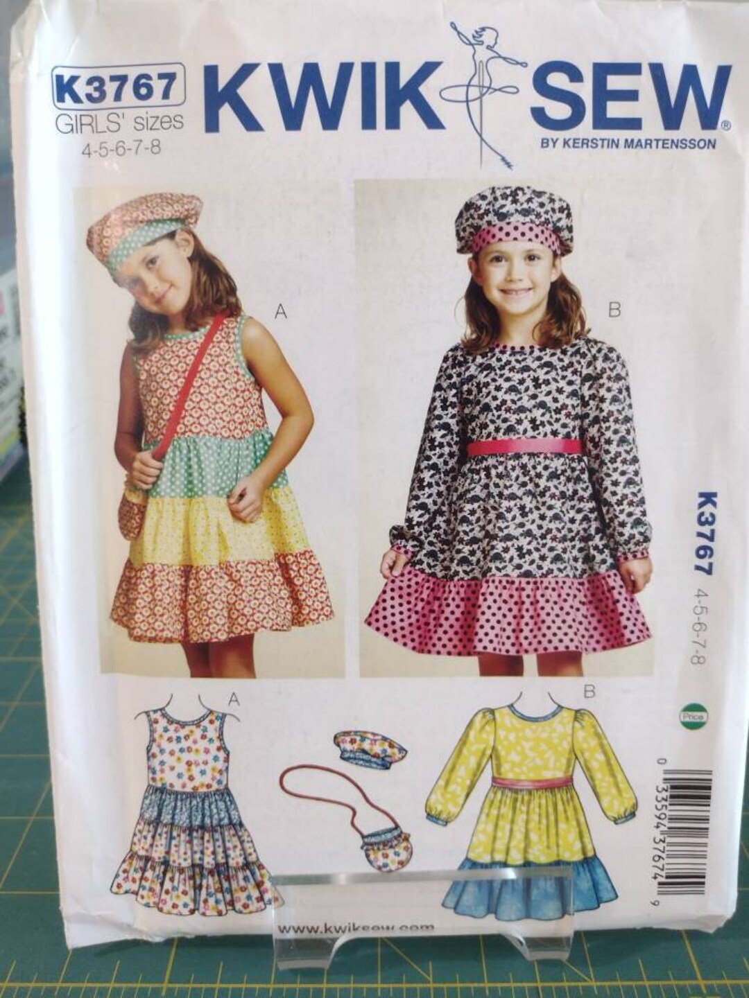 Kwik Sew K3767 Pattern Girls Dresses, Hat & Bag, UNCUT, Sizes 4-5-6-7-8 - Etsy