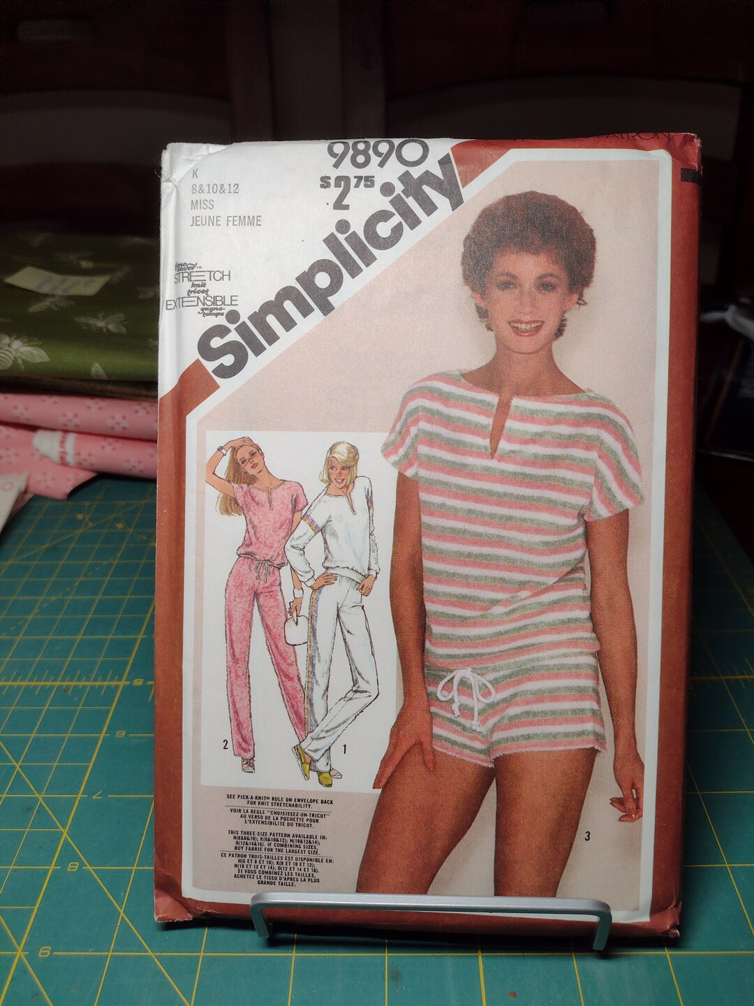 Simplicity 9890 Stretch Knit Pattern Misses Pullover Top, Pull on Pants ...