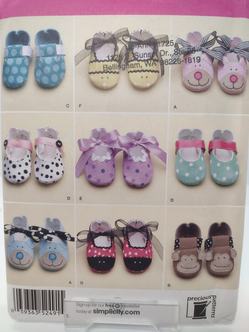 Simplicity 2491 Pattern Baby Shoes Sizes Xs,s,m,l UNCUT 9 Styles - Etsy