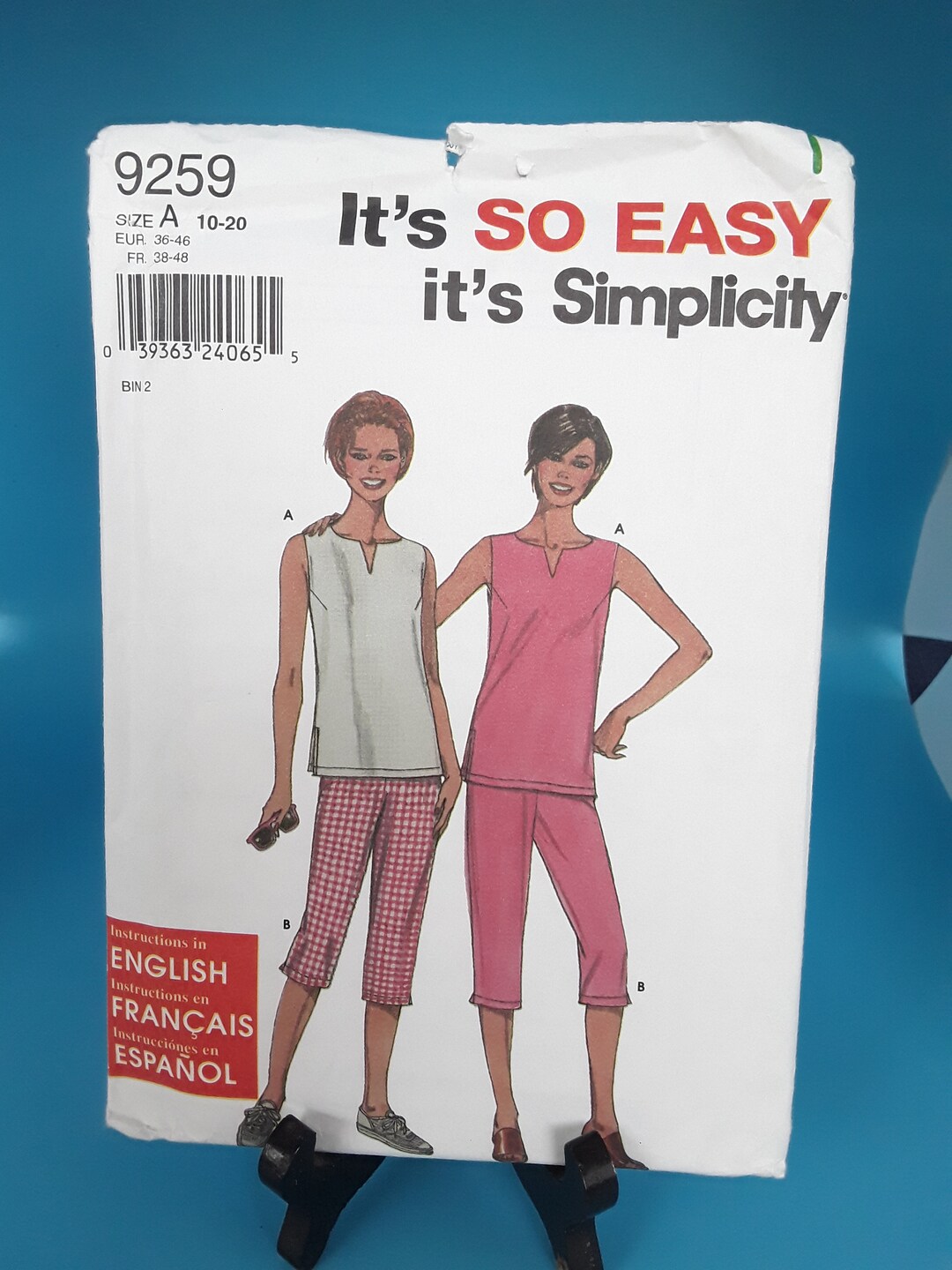 Simplicity 9259 Pattern Misses Top and Pants Sizes 10 - 20 UNCUT It's ...