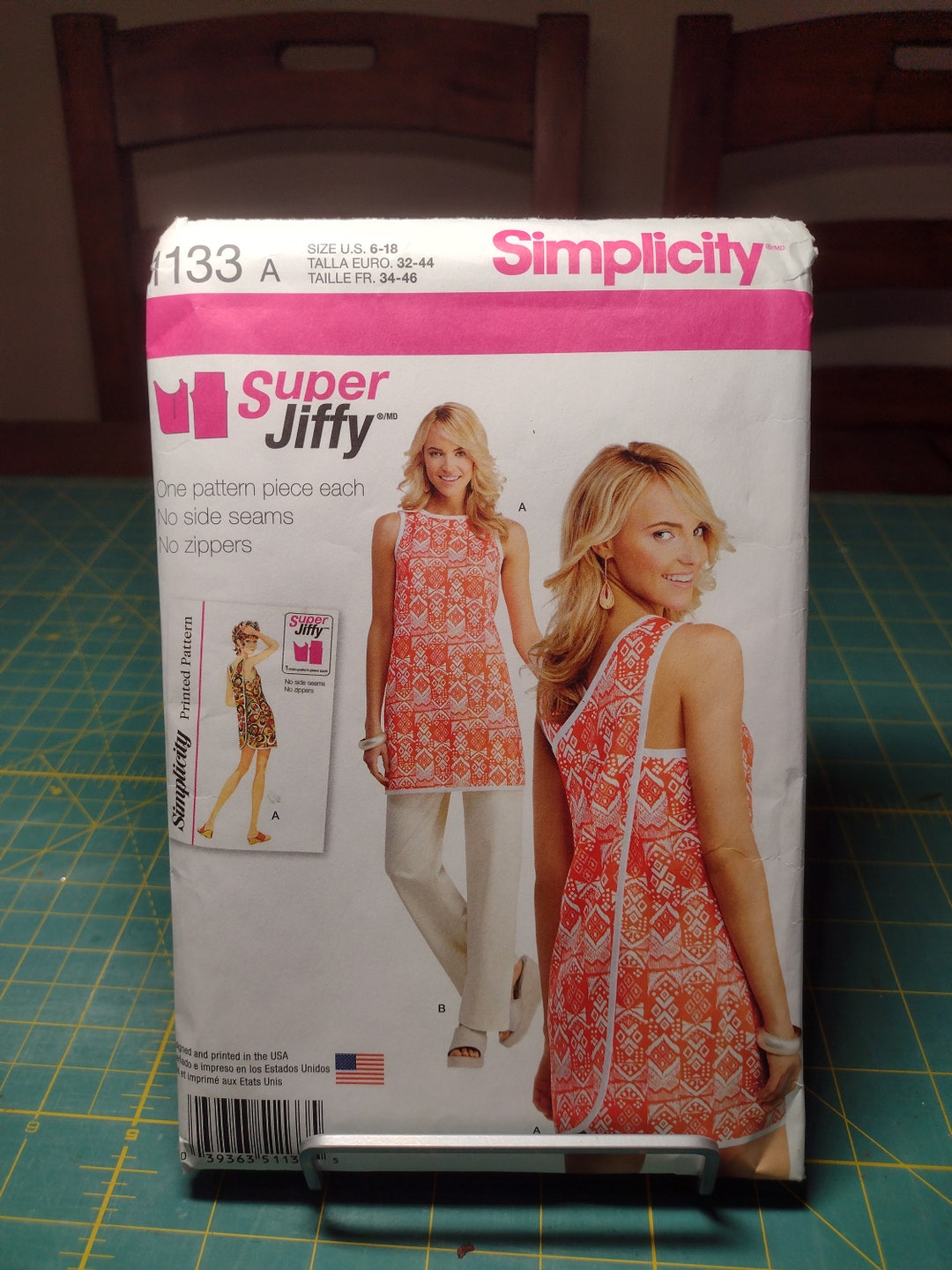 Simplicity 1133 Pattern Super Jiffy Wrap Around Beach Cover up or Tunic ...