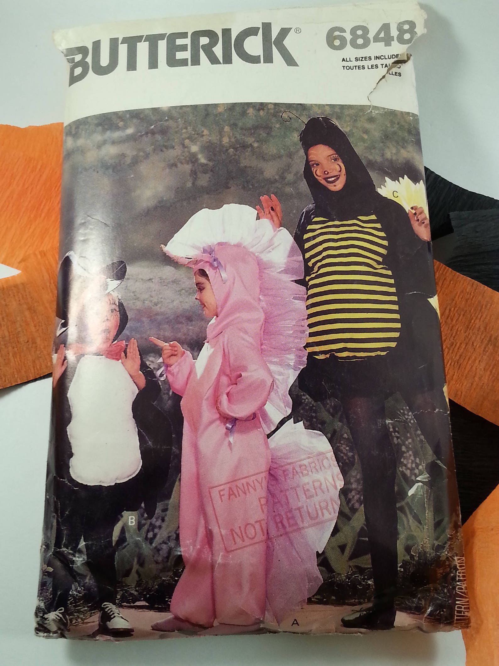 Butterick 6848 Fantasy Pony Pattern Bees and Bugs Halloween Costume ...