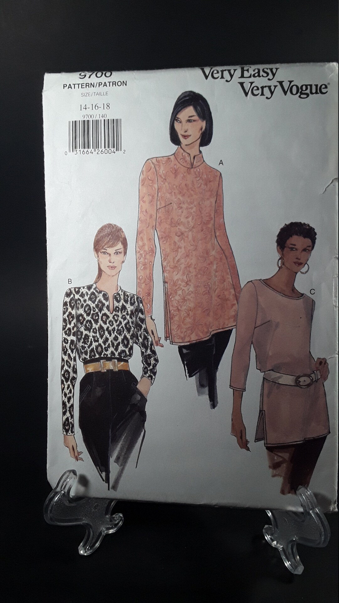 Very Easy Very Vogue 9700 Pattern Vintage Misses/misses Petite Top ...