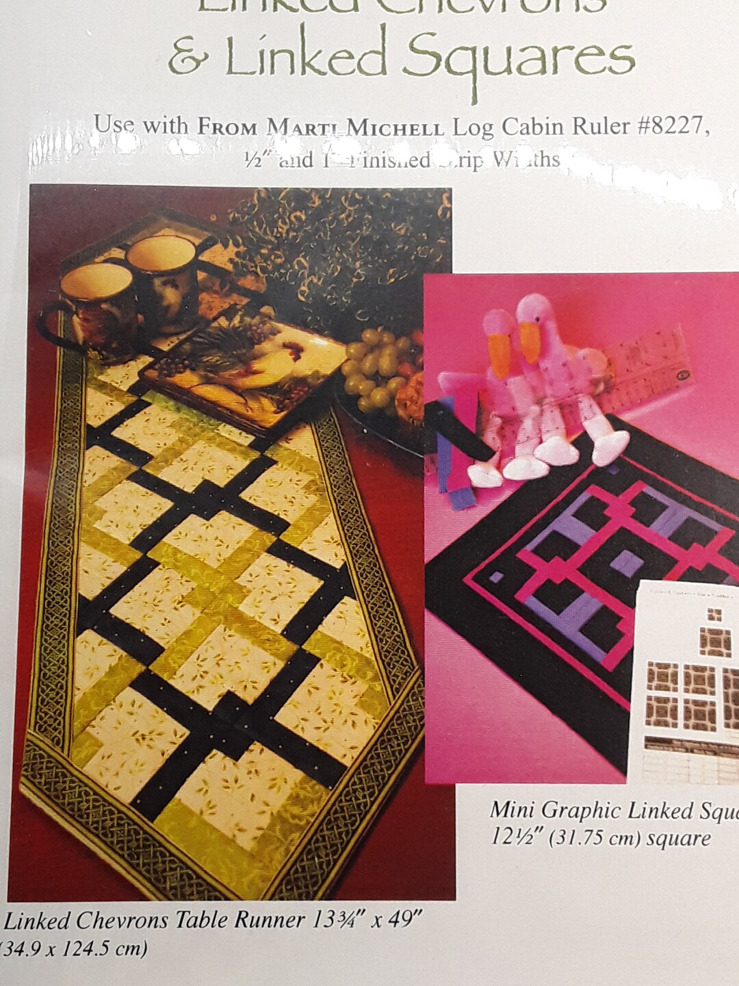 Linked Chevrons & Linked Squares Patterns Booklet, Wall Hangings, Table ...