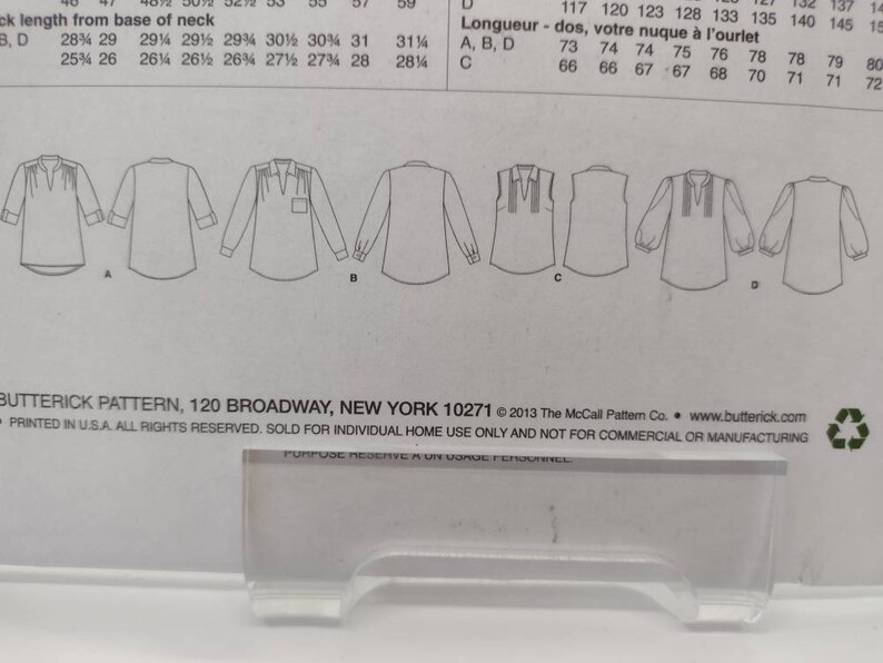 Butterick B5997 Pattern Loose Fitting Top Size 8 16 UNCUT - Etsy