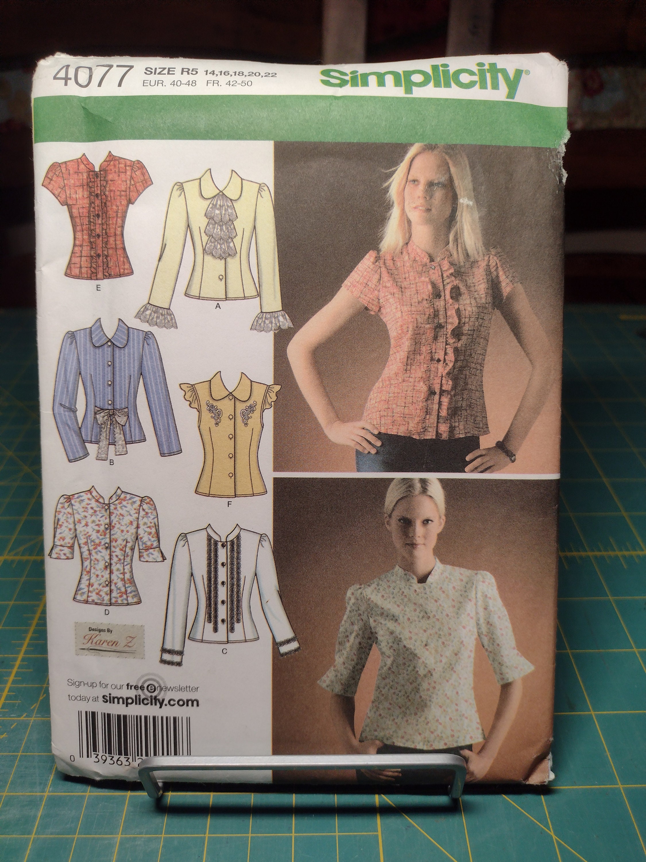 Simplicity 4077 Pattern Misses Blouses With Trim Variations, 6 Styles ...