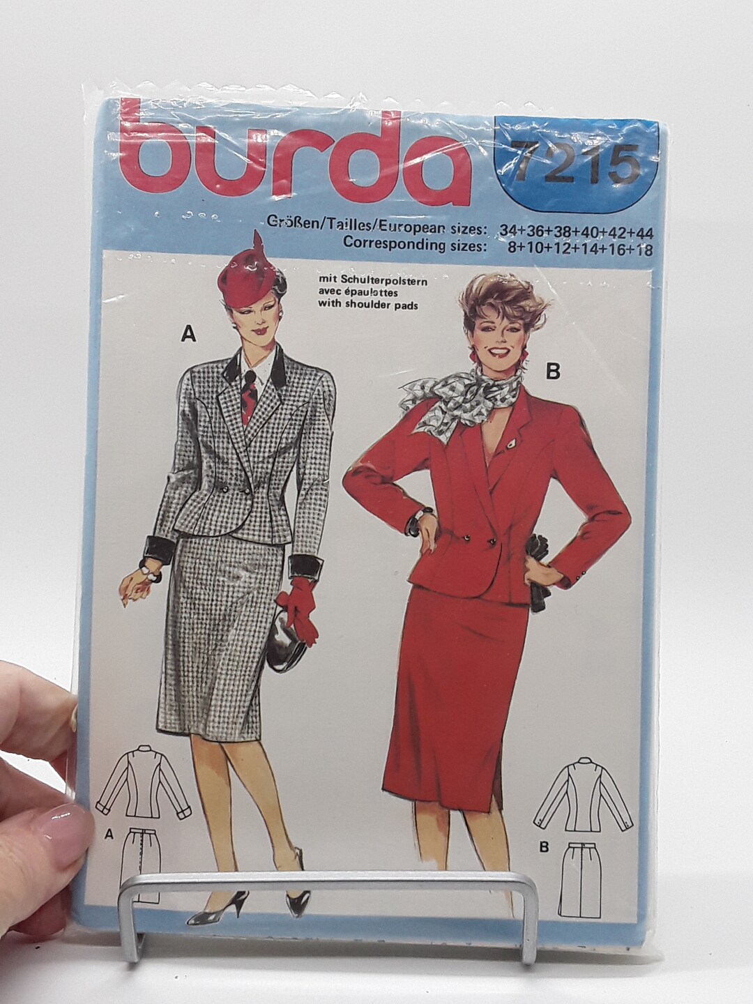 Burda 7215 Pattern Misses Jacket and Skirt Sizes 8 18 UNCUT - Etsy