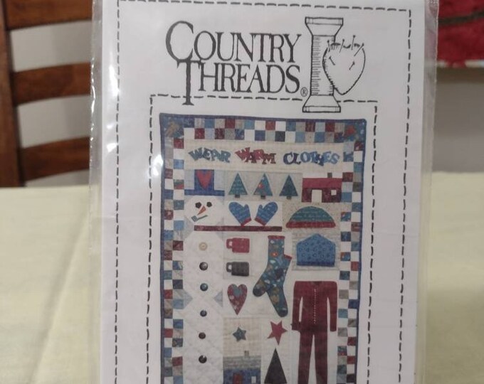 Country Threads #416 Pattern Mr. B's "wear Warm Clothes" UNCUT Wall ...