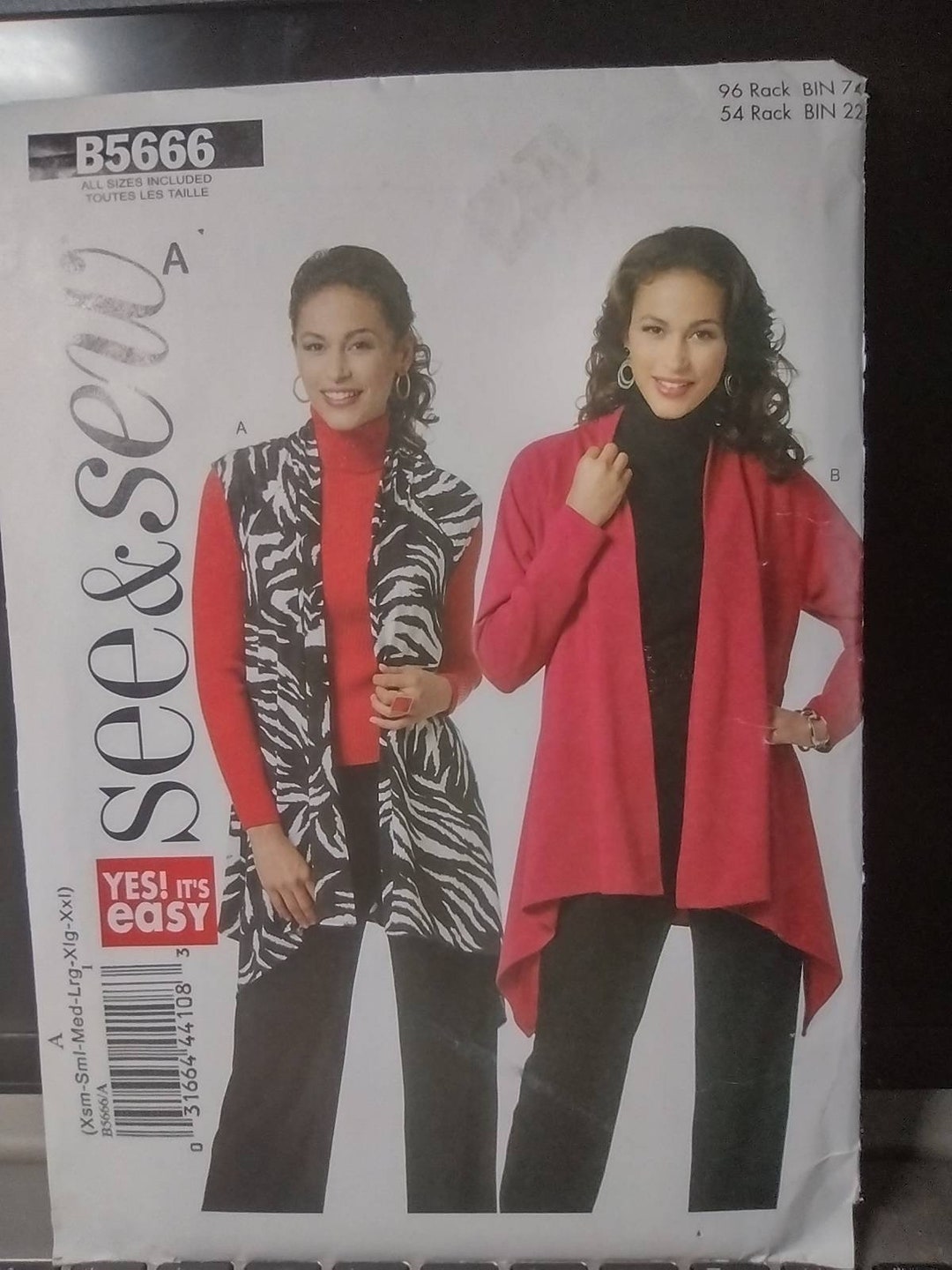 See&sew B5666 Pattern Misses Cardigan Very Easy UNCUT Size Xs-xxl ...