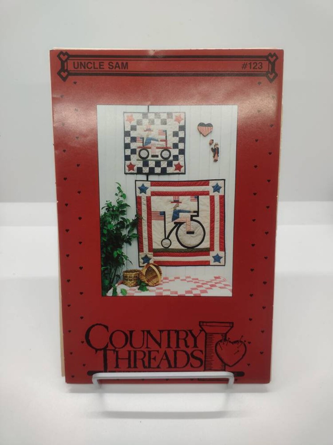 Country Threads Pattern #123 Uncle Sam UNCUT 2 Blocks 12" and 19 ...
