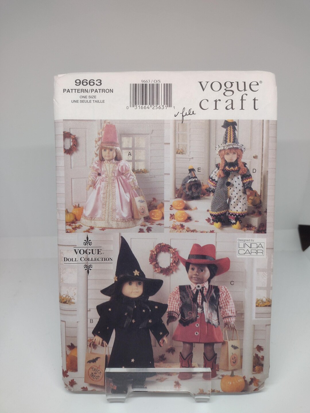 Vogue Craft 9663 Pattern UNCUT Doll Costumes 18 Doll, Linda Carr Design ...