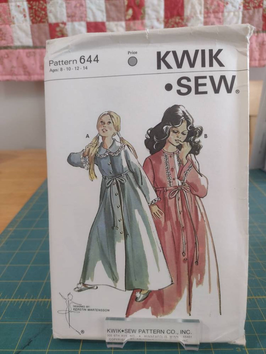 KWIK SEW Pattern 644 Girls Robe, Dressing Gown, Size 8-14, UNCUT ...