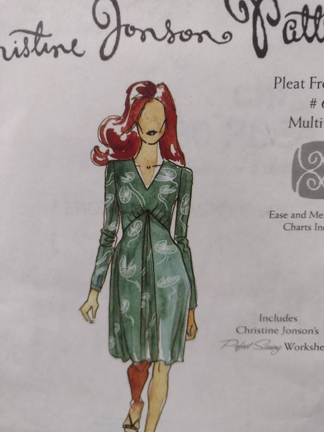 Christine Jonson Patterns #630 Pleat Front Dress Multi-sized, UNCUT, - Etsy