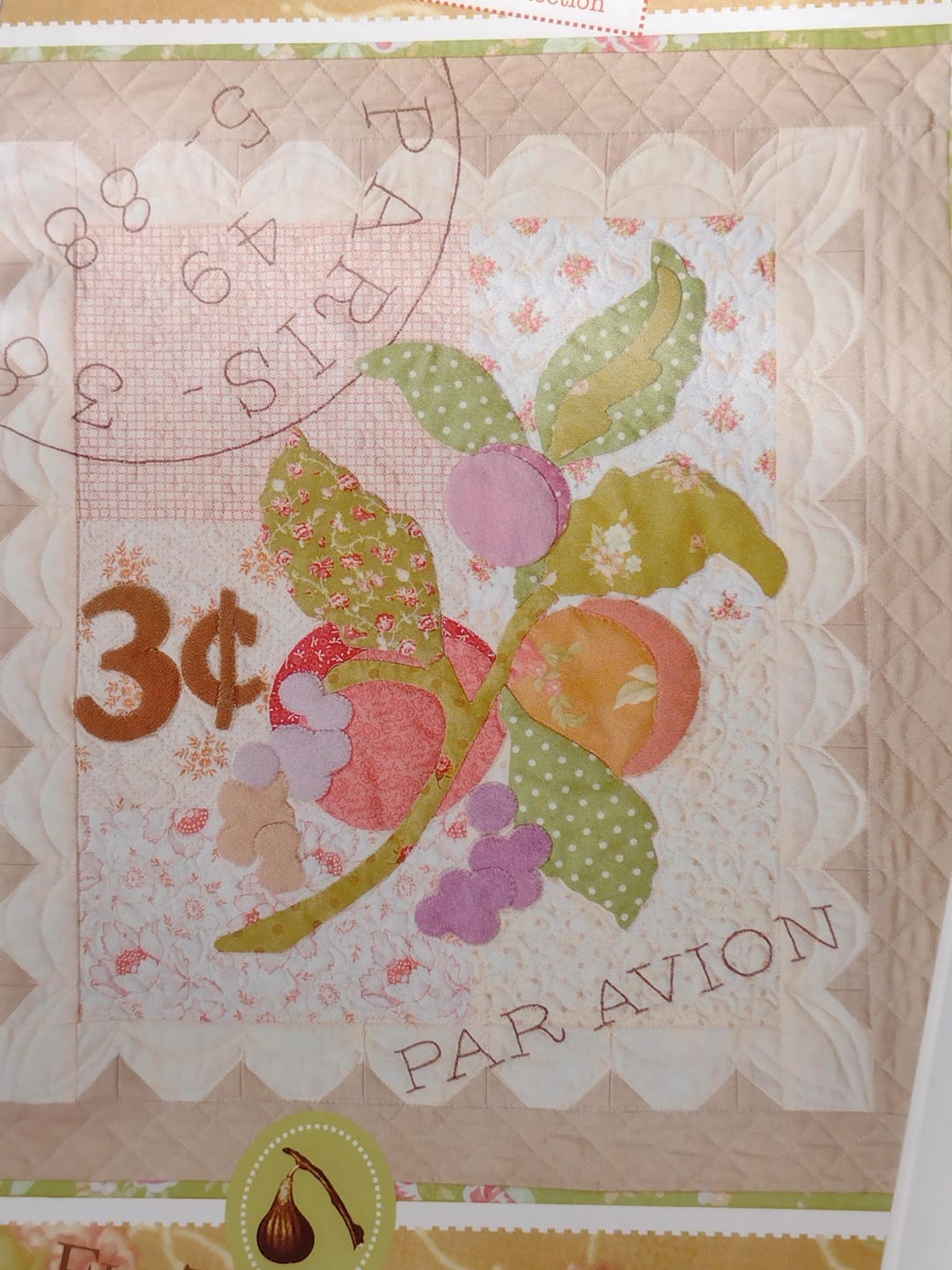 Fig Tree & Co Pattern Bountiful Vintage Stamp Collection UNUSED Wall ...