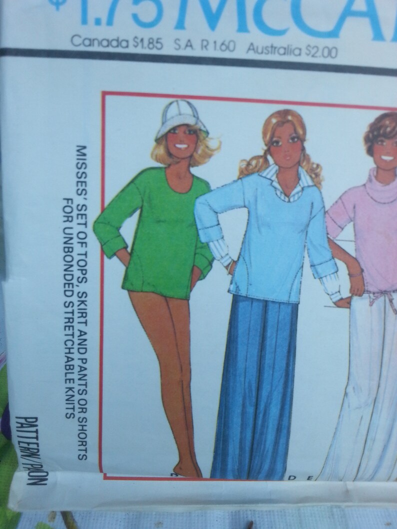 Retro 70's Pattern Mccall's 5589 Tops Pants | Etsy