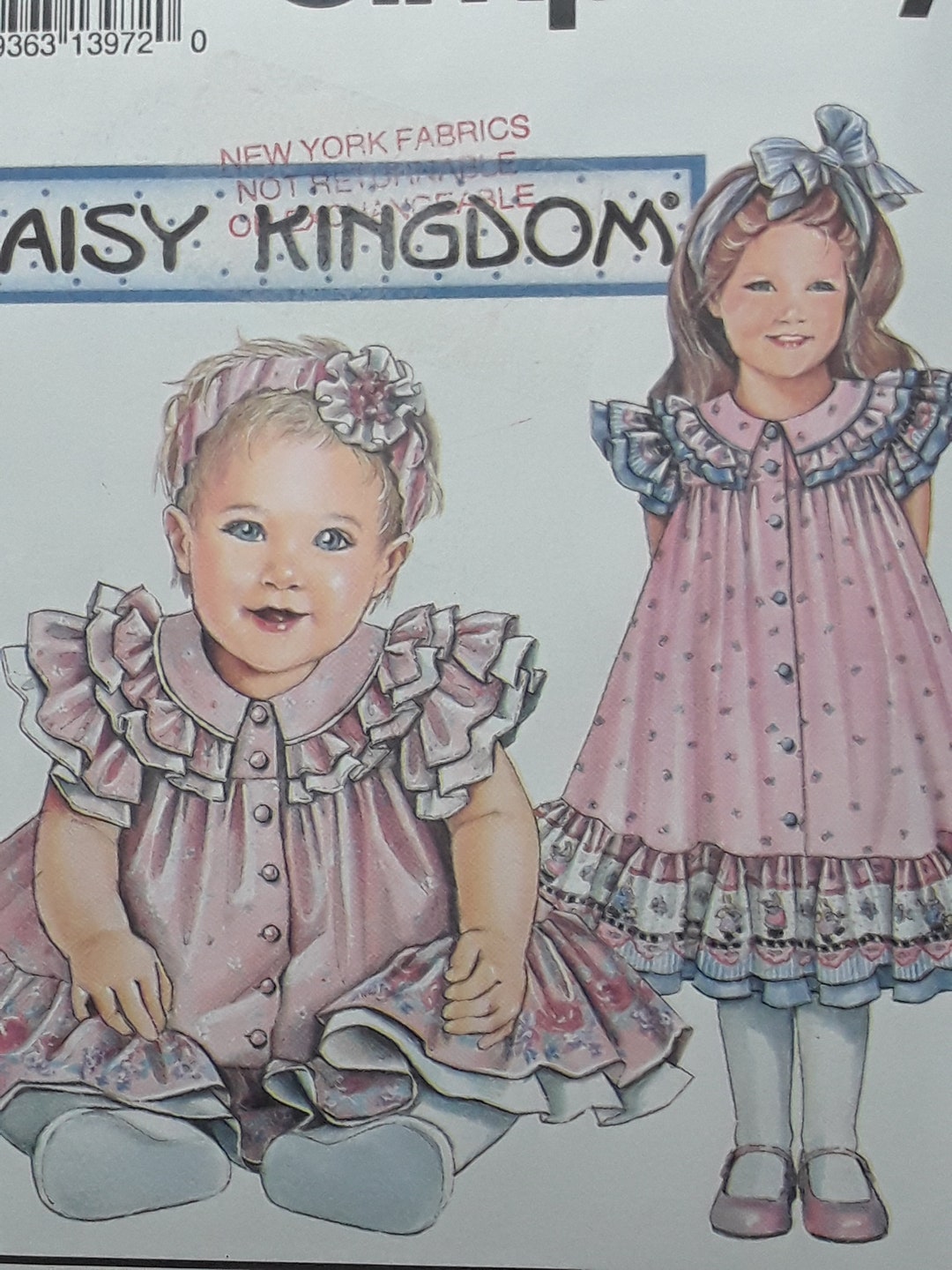 Simplicity 8385 Pattern Child's and Toddlers Dress, Siize 4-6X, Daisy ...