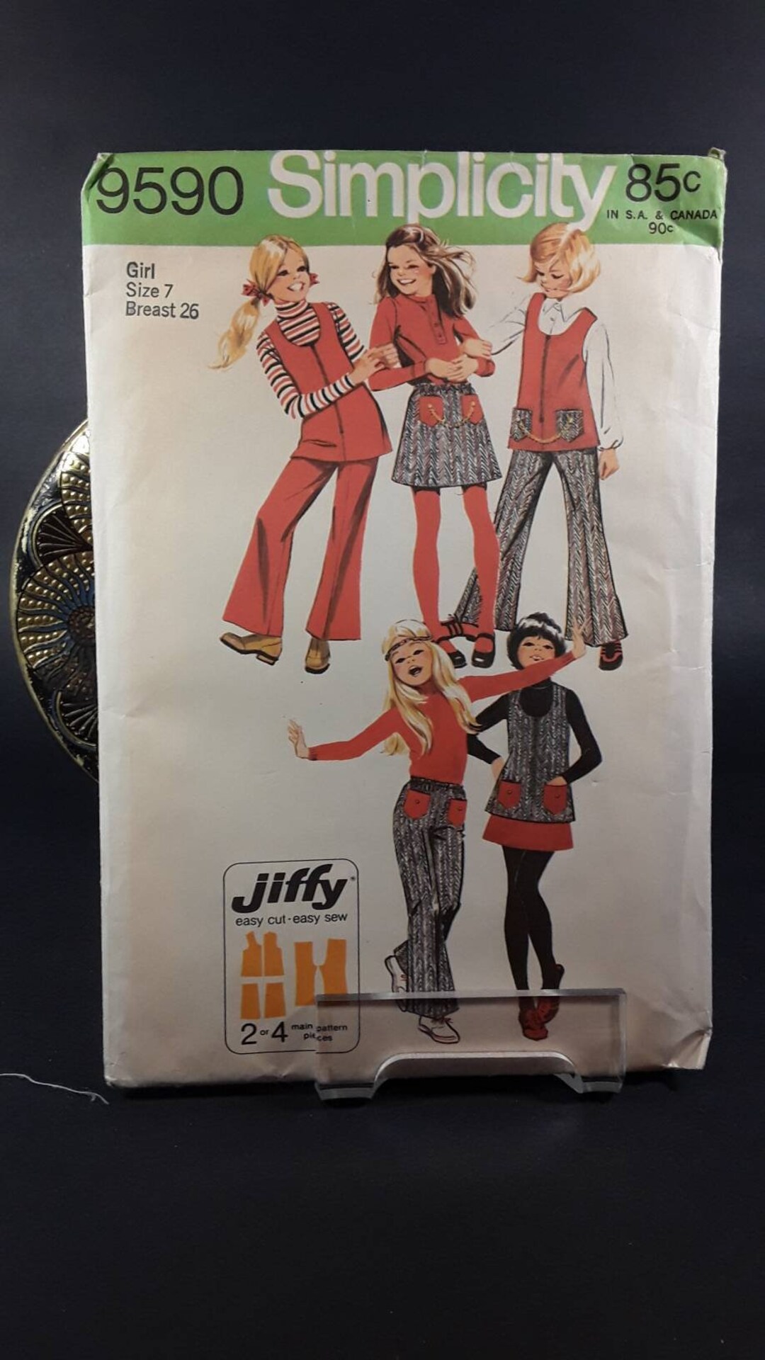 Simplicity 9590 Jiffy Girl Tunic,skirt,pant Pattern, Vintage, Size 7 - Etsy