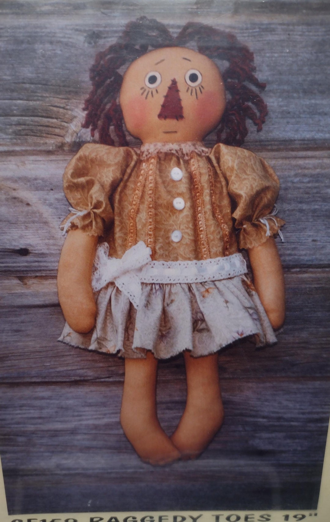 Cat and the Fiddle Designs Pattern Raggedy Toes 19" CF159 Vintage UNCUT ...