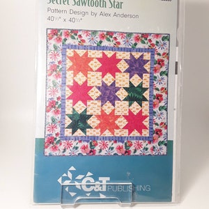 Alex Anderson Pattern Design, Secret Sawtooth Star #80053, Quilted ...