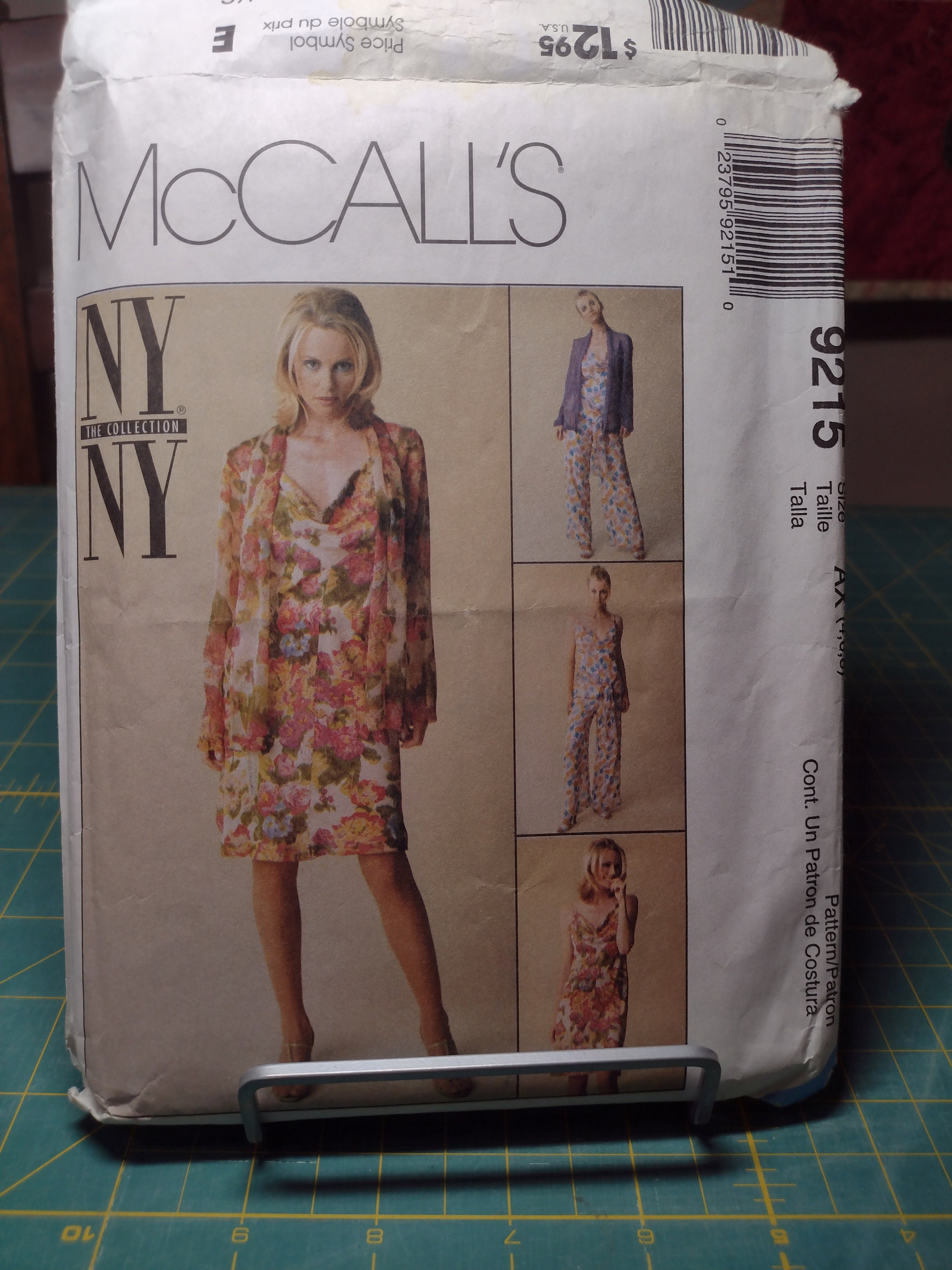 Mccall's 9215 Pattern NYNY Collection Misses Unlined Jacket Dress Top ...
