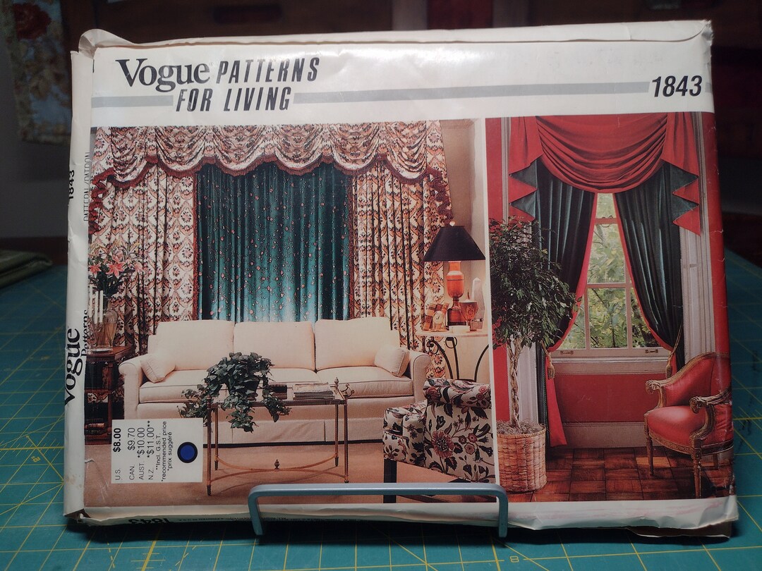 Vogue 1843 Patterns for Living, Drapes and Curtains and Valances ...