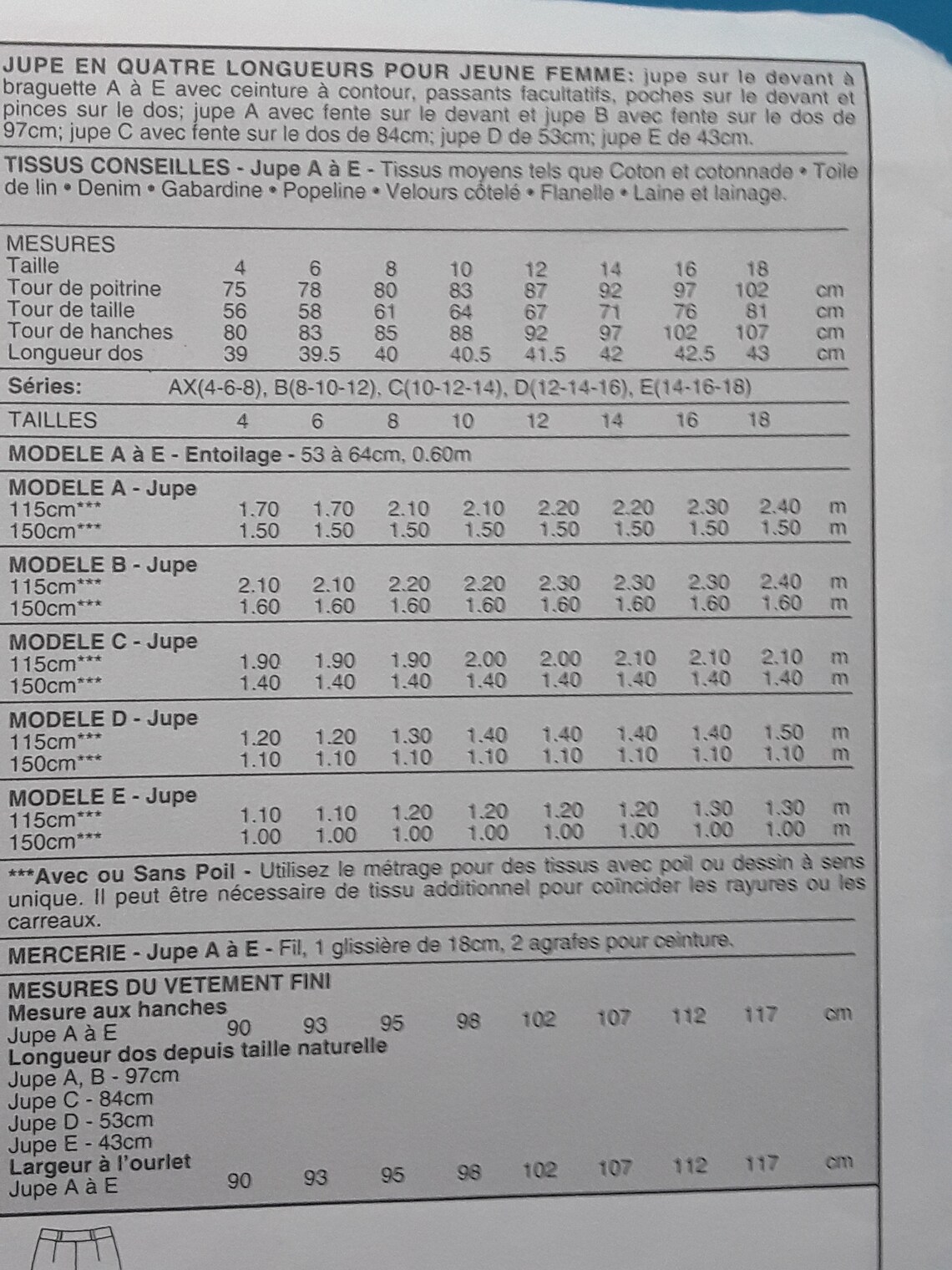 Mccall's 2047 Pattern Misses Skirt in Four Lengths UNCUT - Etsy Canada