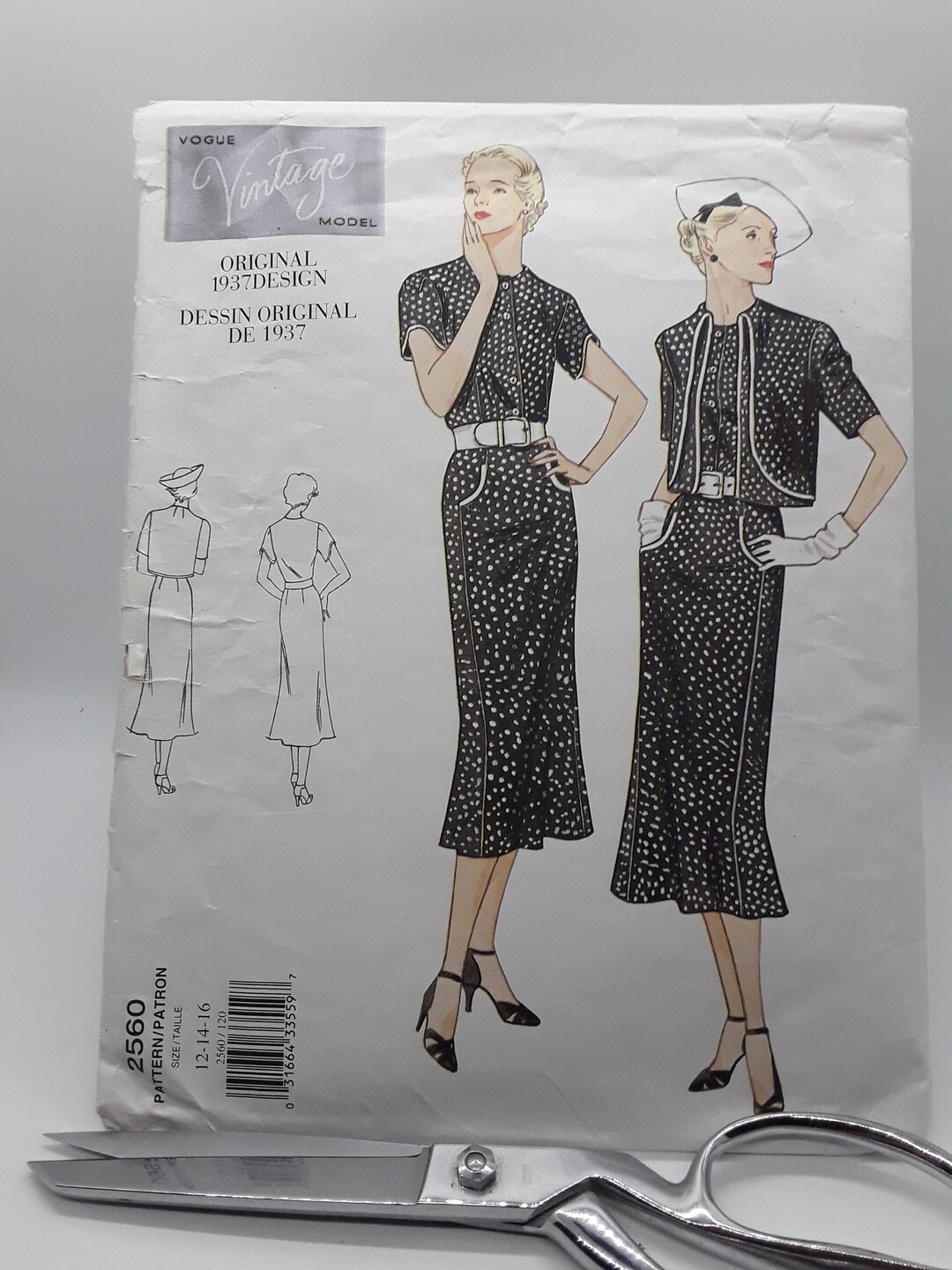 Vogue 2560 Pattern Vogue Vintage Model Reproduction, Dress & Bolero ...