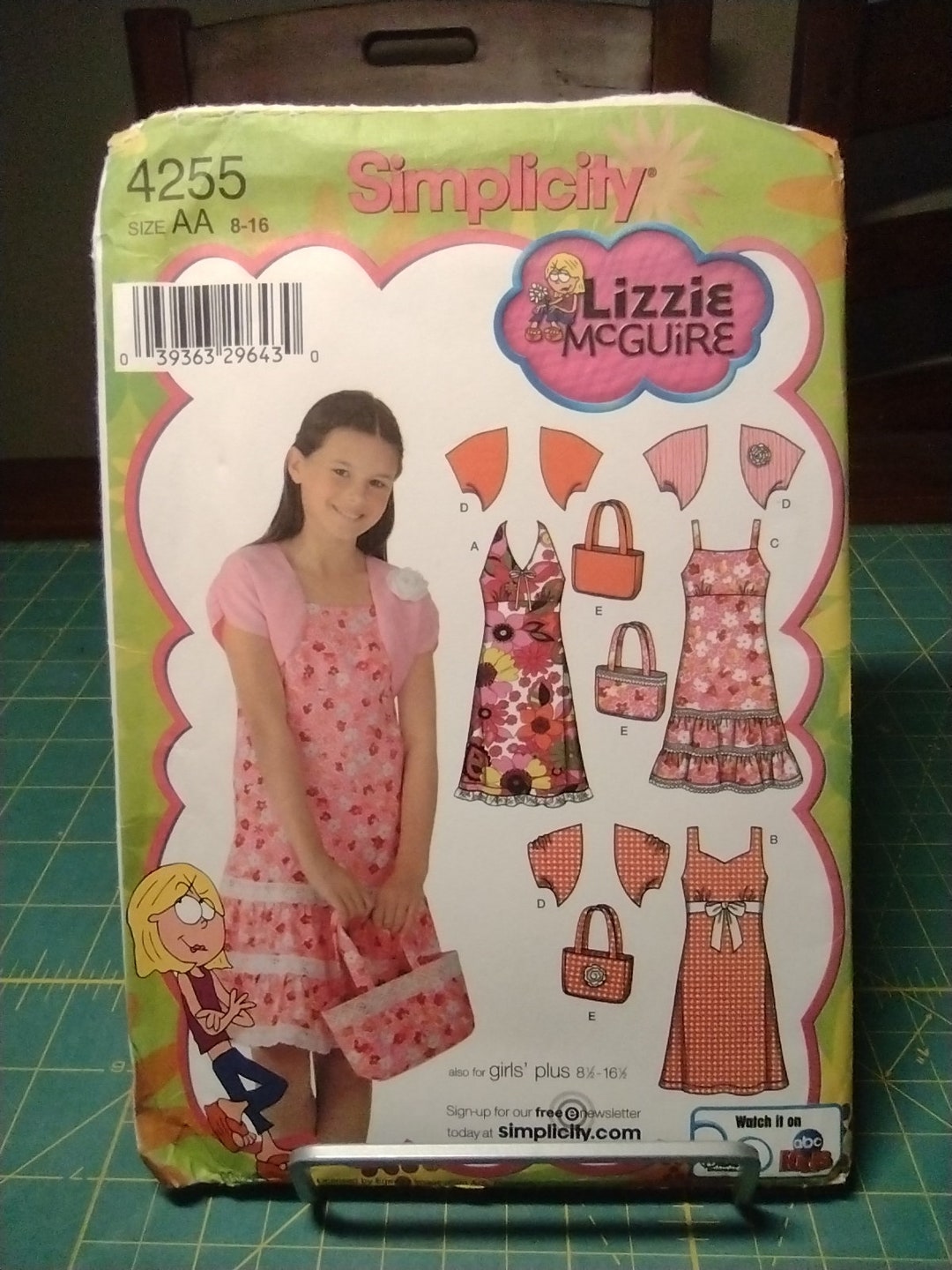 Simplicity 4255 Pattern Lizzie Mcguire Girls/girls Plus Dress With ...