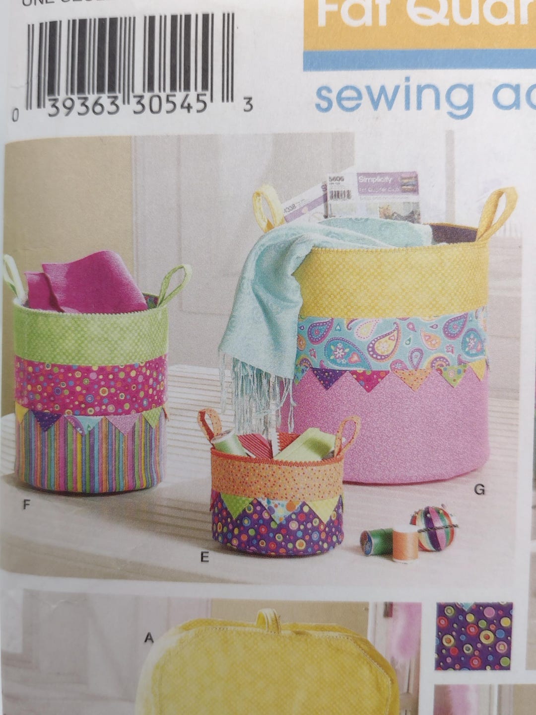 Simplicity 3776 Pattern UNCUT Fat Quarter Club Sewing Accessories ...