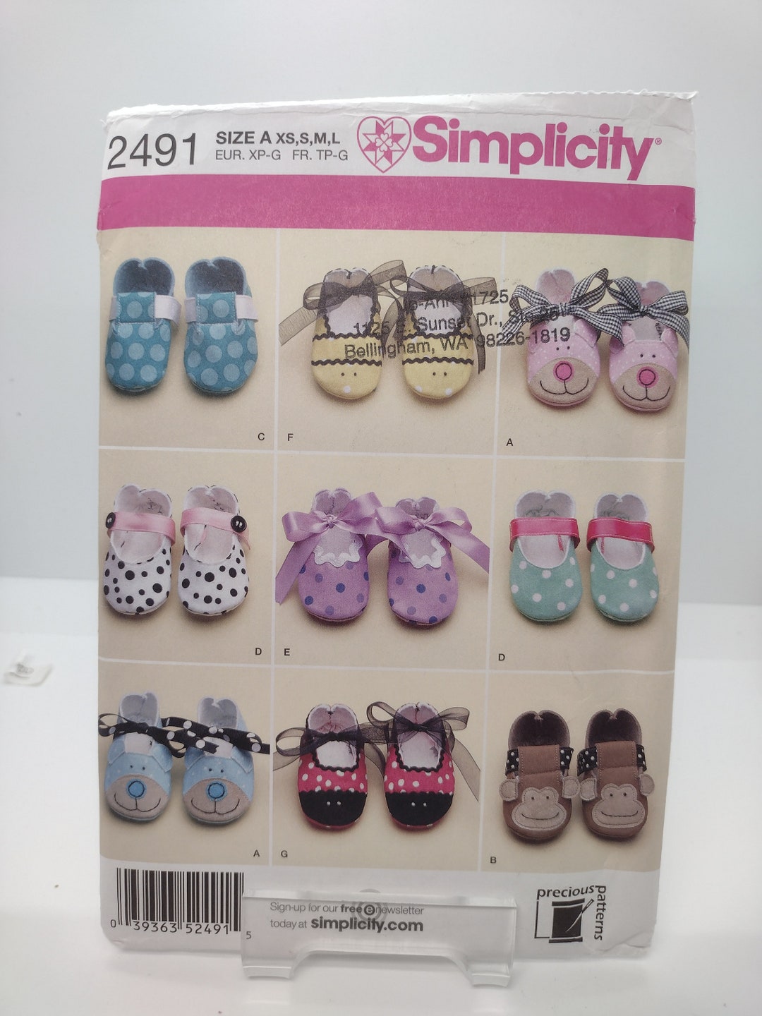 Simplicity 2491 Pattern Baby Shoes Sizes Xs,s,m,l UNCUT 9 Styles - Etsy