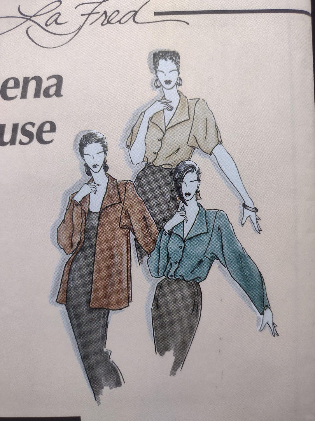 La Fred Pattern #100 Athena Blouse UNCUT Sizes Xs - Xl Vintage - Etsy